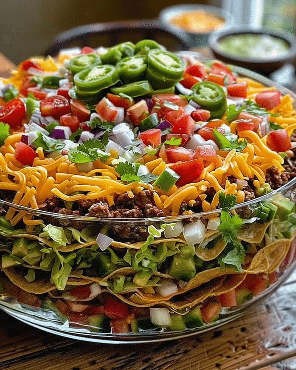 Seven Layer Taco Salad | All Cooked Up