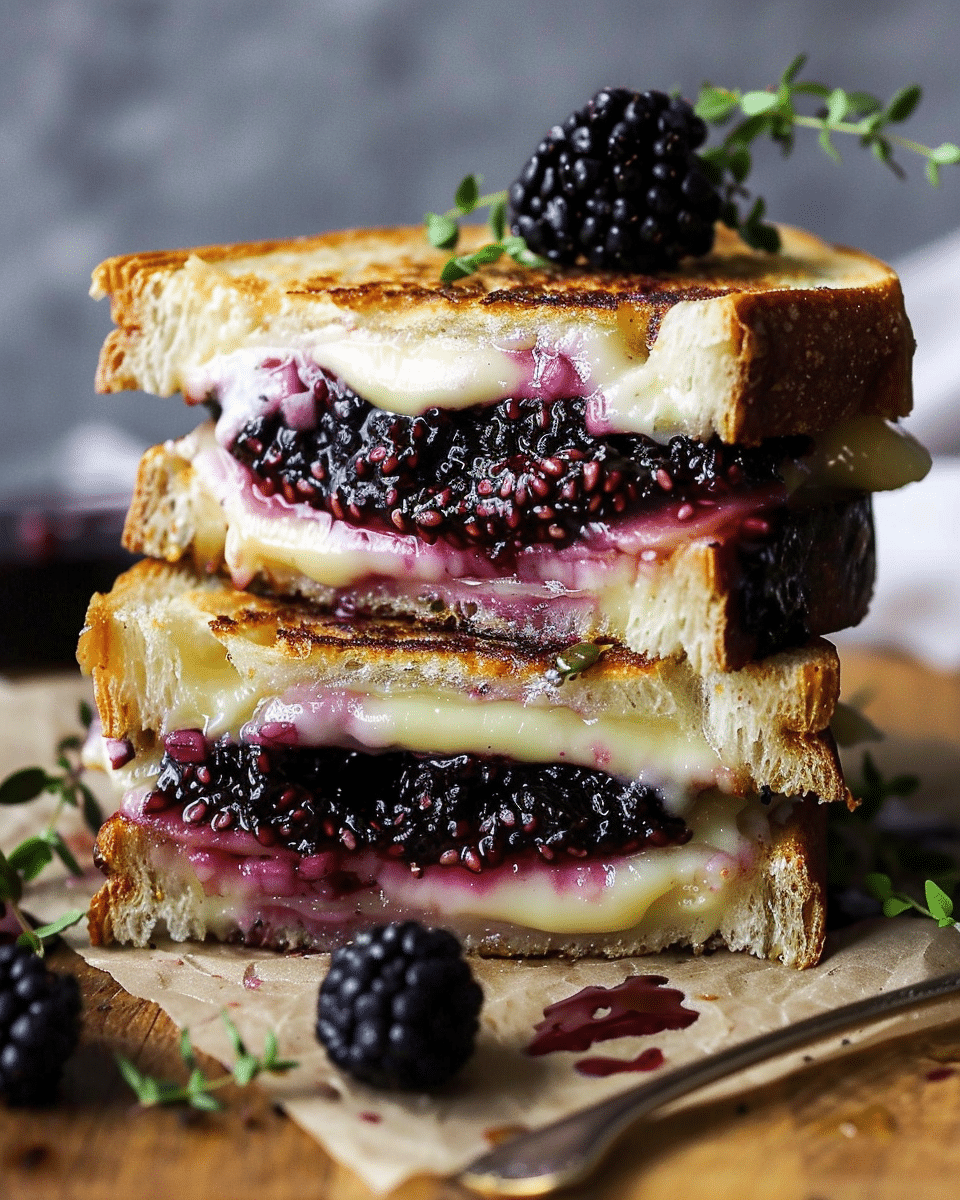 Blackberry Balsamic and Brie Grilled Cheese | All Cooked Up