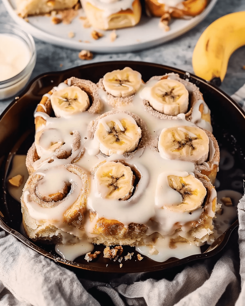Banana Bread Cinnamon Rolls | All Cooked Up