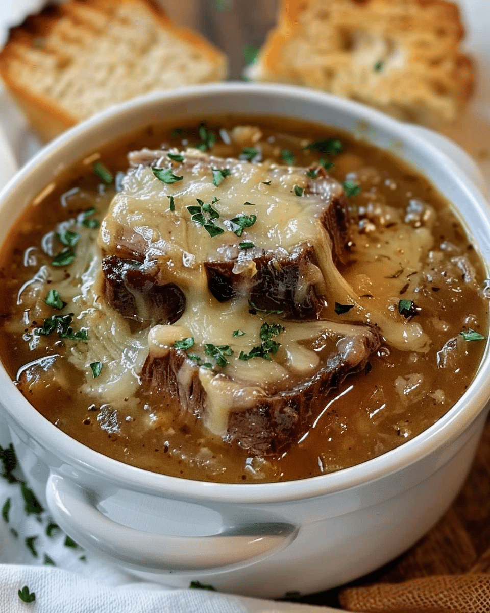 French Onion Beef Short Rib Soup | All Cooked Up