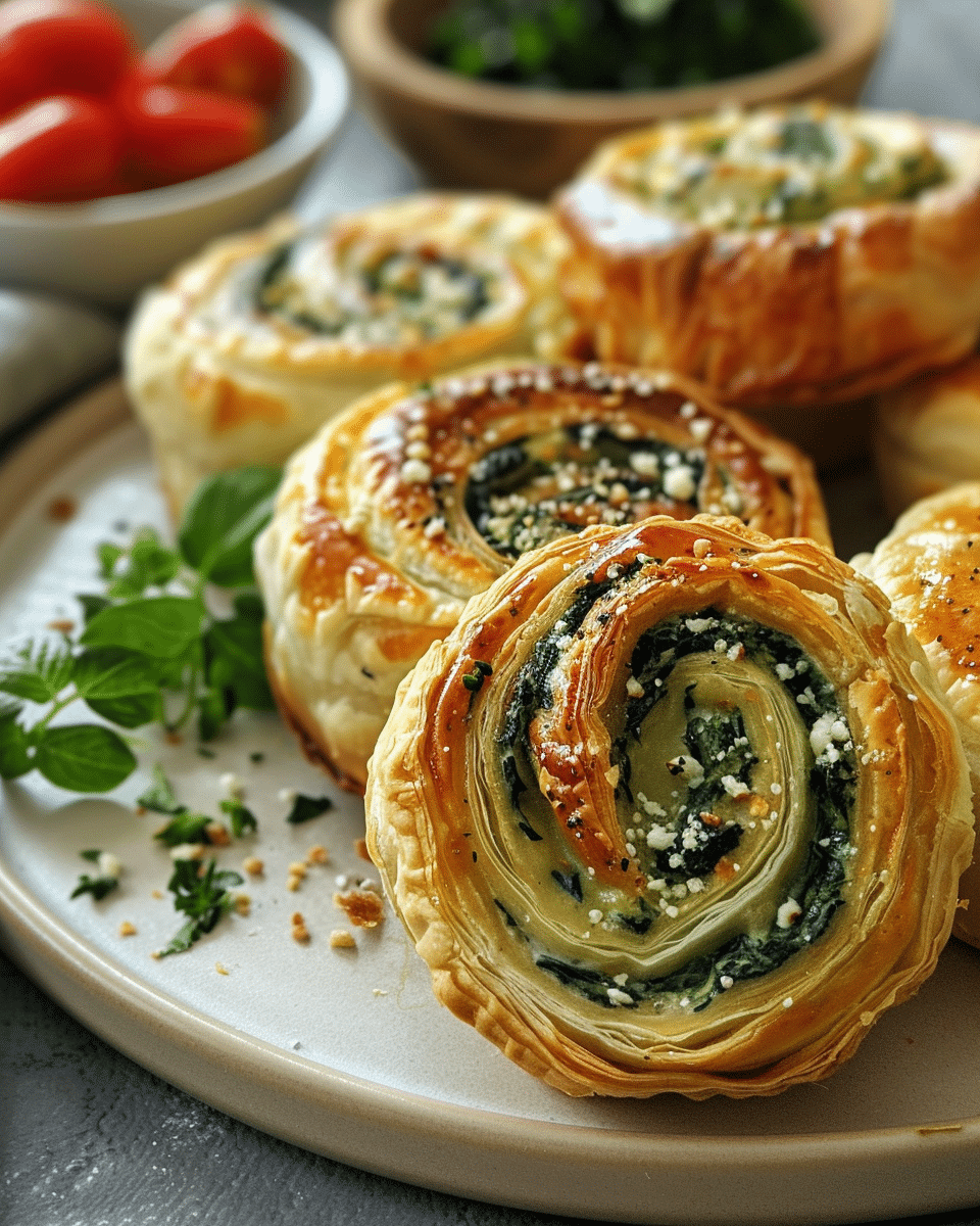 Spinach & Feta Pastry Rolls | All Cooked Up