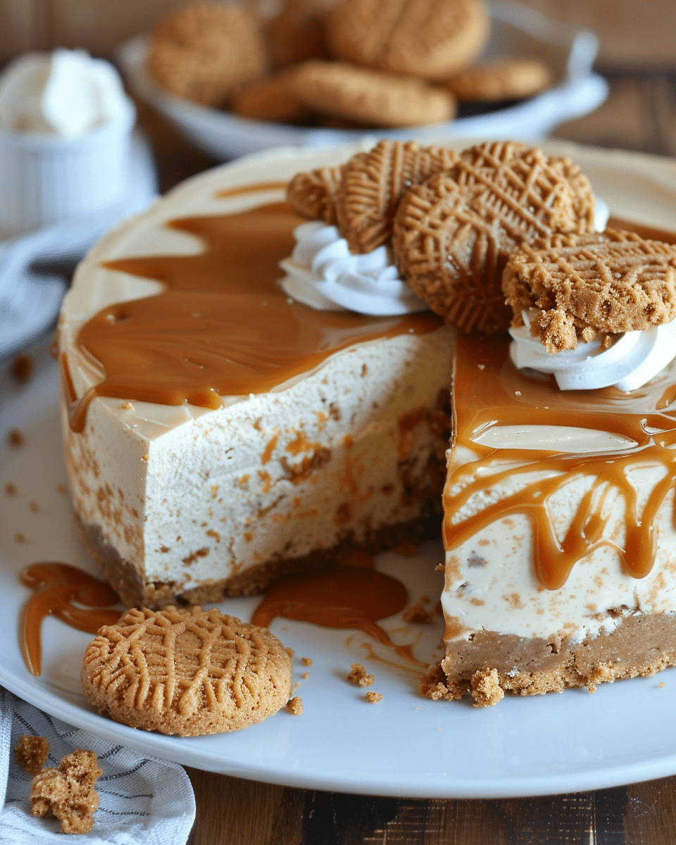 Biscoff Caramel Cookie Butter Cheesecake | All Cooked Up