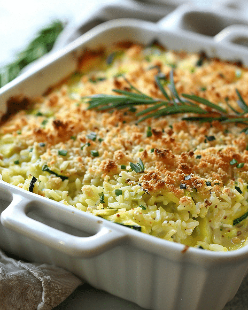 Zucchini Rice Casserole with Stuffing Mix | All Cooked Up