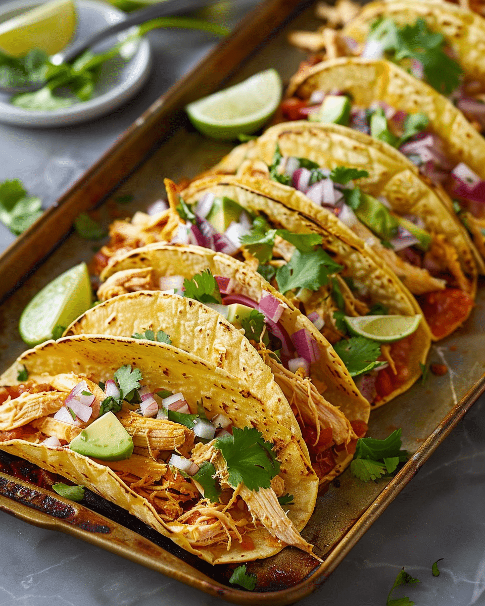 Baked Chicken Tacos | All Cooked Up