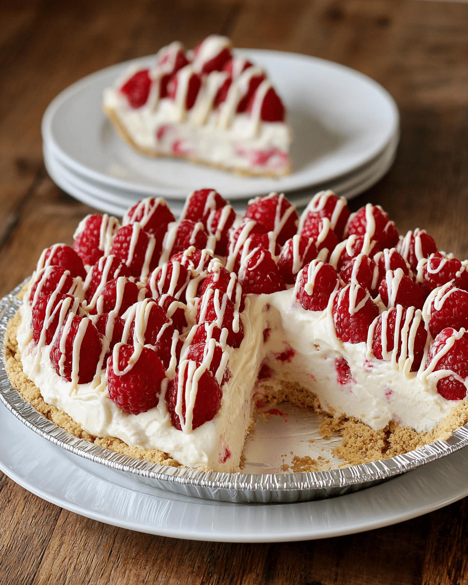 Raspberry White Chocolate Cheesecake Pie Recipe - Dreamy Dessert Delight
