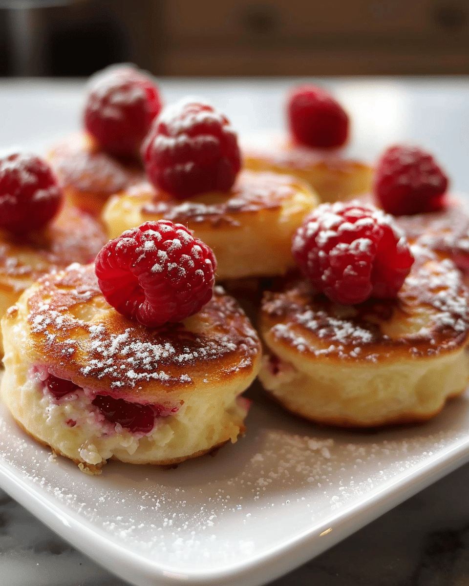 Raspberry Almond Cottage Cheese Pancake Bites | All Cooked Up