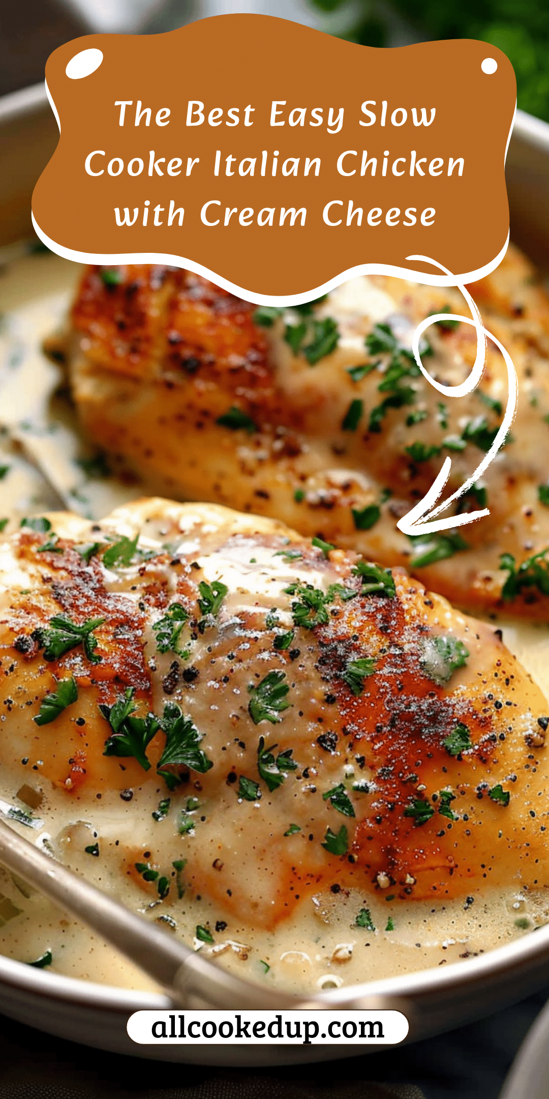 Slow Cooker 4-Ingredient Creamy Italian Chicken | All Cooked Up